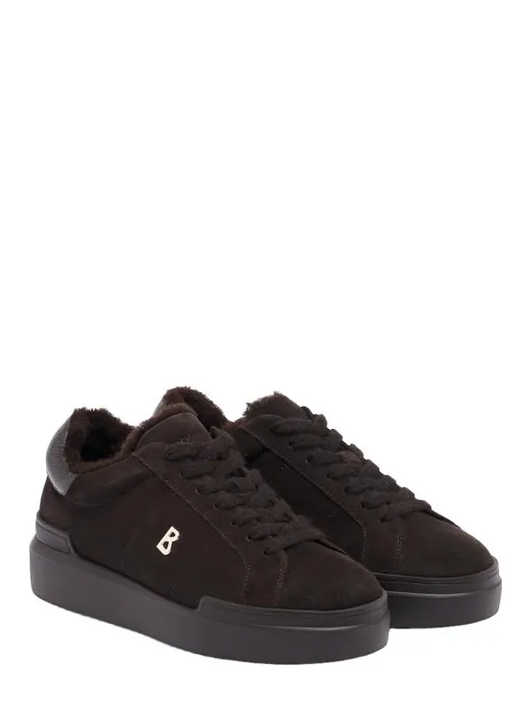 Bogner Hollywood 32 A Shearling-lined Suede Sneakers - Brown