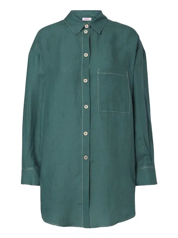 ERES Flashing Linen Shirt - Green