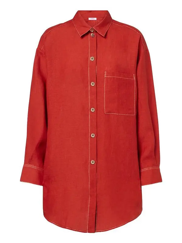 ERES Flashing Linen Shirt - Red