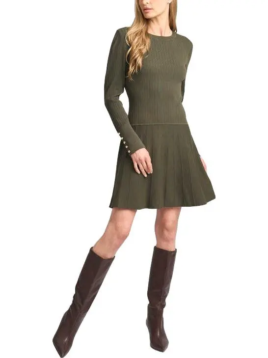 Ted Baker London Karla Button Cuff Minidress - Midnight Olive