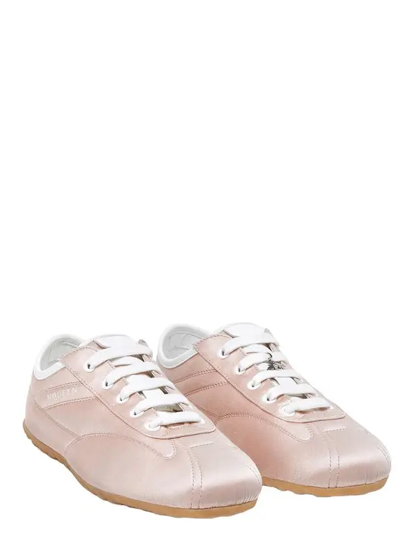 Alexander McQueen Silk Blend Lace-up Sneakers - Shell Pink