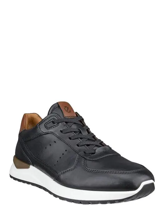 Ecco Astir Neo Leather Dress Sneakers - Black