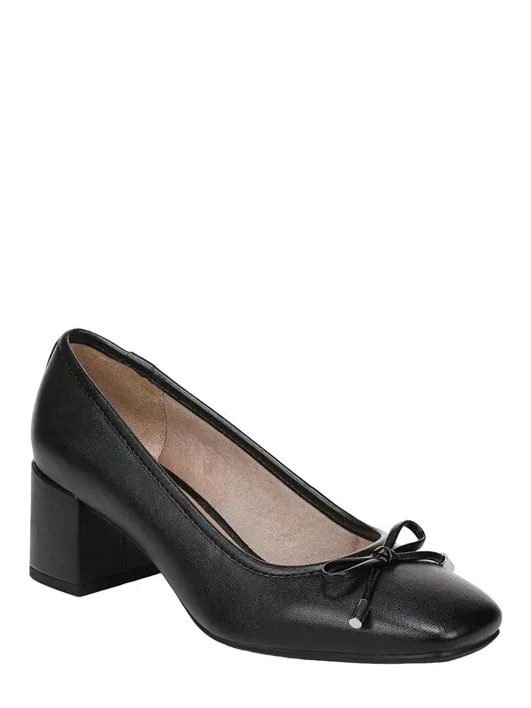 LIFESTRIDE Cora Block Heel Pumps With Bow Detailing - Black Wc