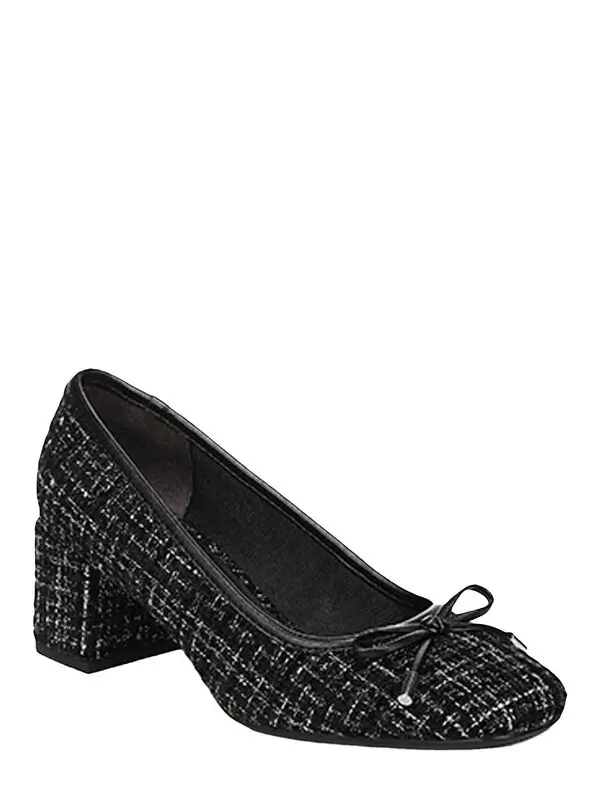 LIFESTRIDE Cora Block Heel Pumps With Bow Detailing - Black