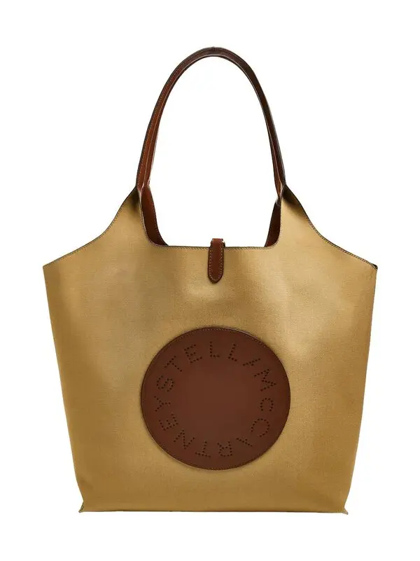 Stella McCartney Logo Reversible Tote With Pouch - Truffle