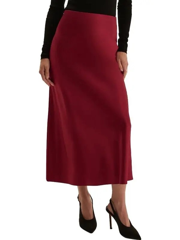 FAVORITE DAUGHTER Petite Favorite Maxi Skirt - Cranberry