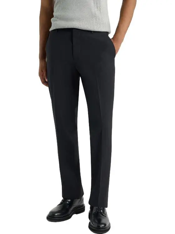 OPEN EDIT Skinny Fit Pleated Suit Pants - Black