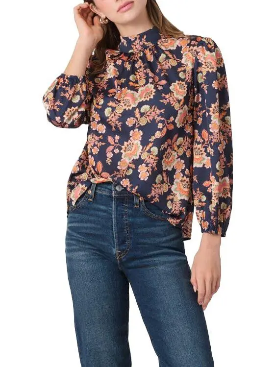 Shoshanna Apollo Floral Tilly Top - Navy Multi