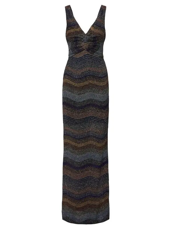 Missoni Wave Lamé Gown - Multicoloured