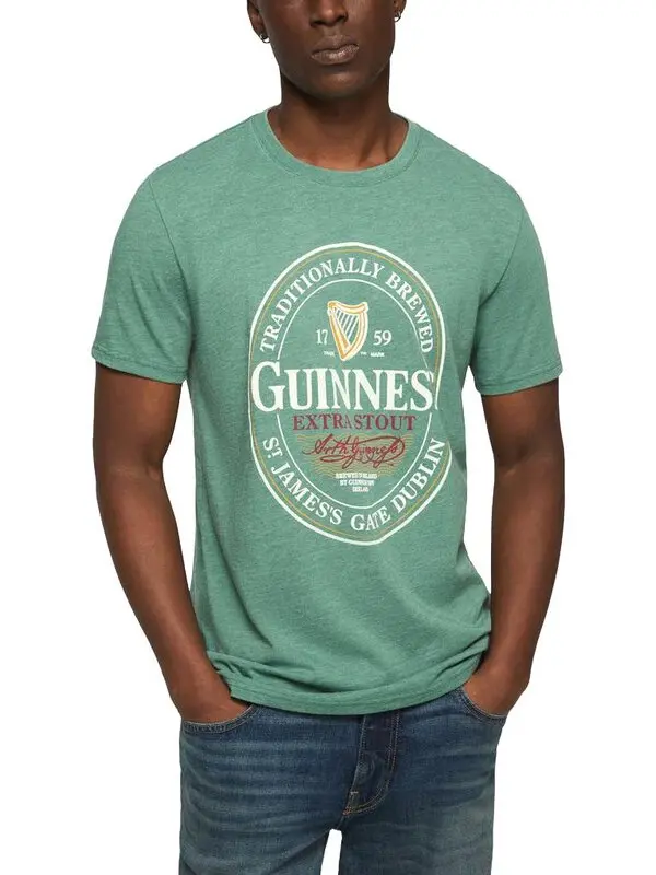 Lucky Brand Guinness Graphic T-shirt - Posy Green