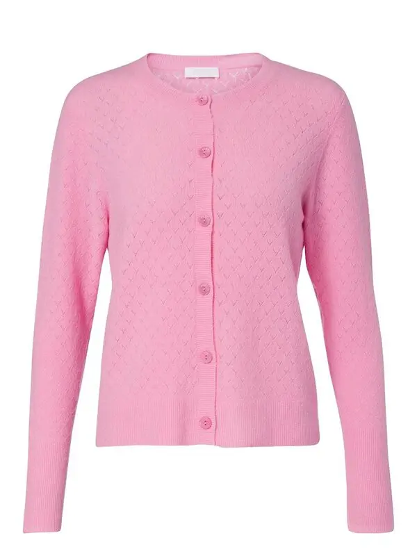 ERES Sucrerie Pointelle Wool-blend Cardigan - Pink