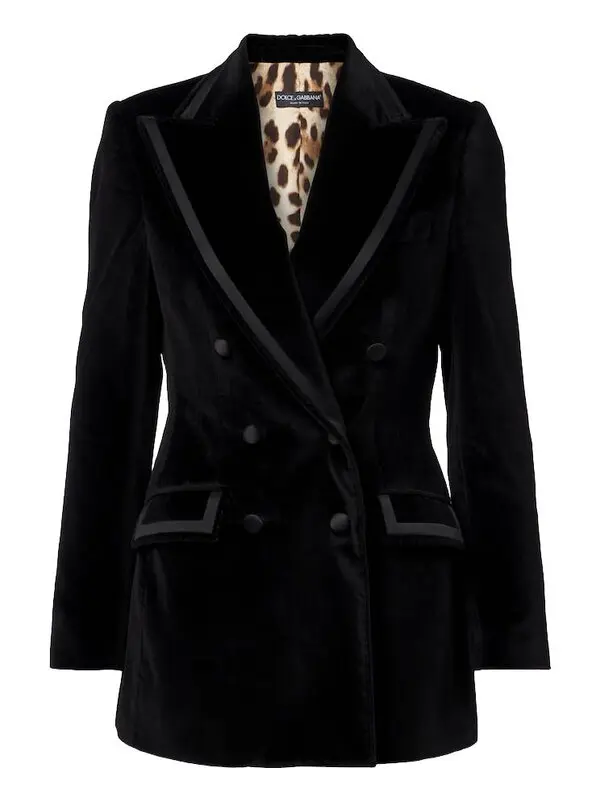 Dolce & Gabbana Velvet Blazer - Black