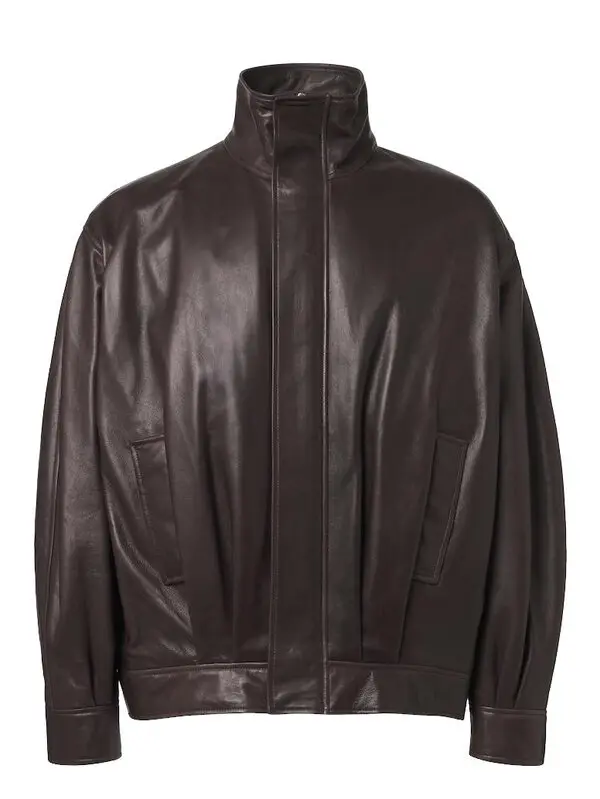 ARMA Paulo Leather Blouson Jacket - Brown