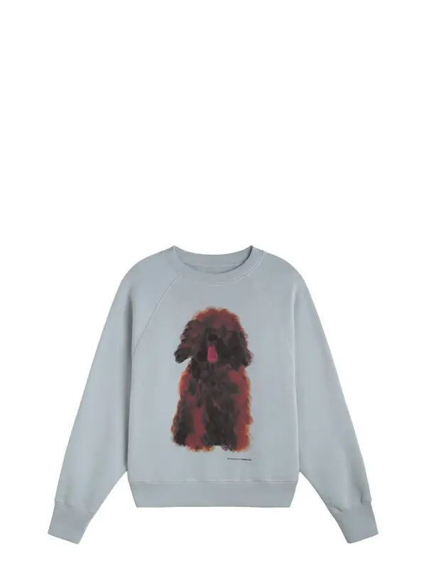THINKING MU Organic Cotton Pet Graphic Sweatshirt - Blue