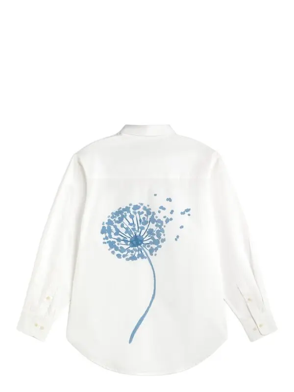 THINKING MU Dandelion Oversize Shirt - White
