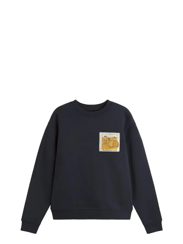 THINKING MU Straw Camp Leon Sweatshirt - Blue