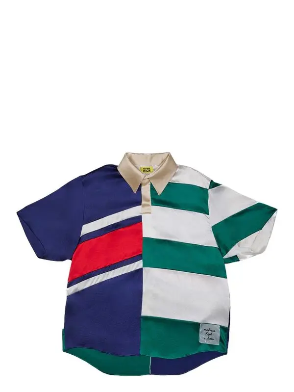 MELROSE HIGH X Lotto Ivy League Silk Polo Tangerine - Multi