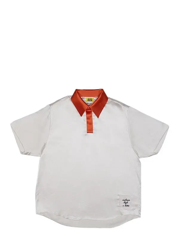 MELROSE HIGH X Lotto Ivy League Silk Polo Tangerine - Orange