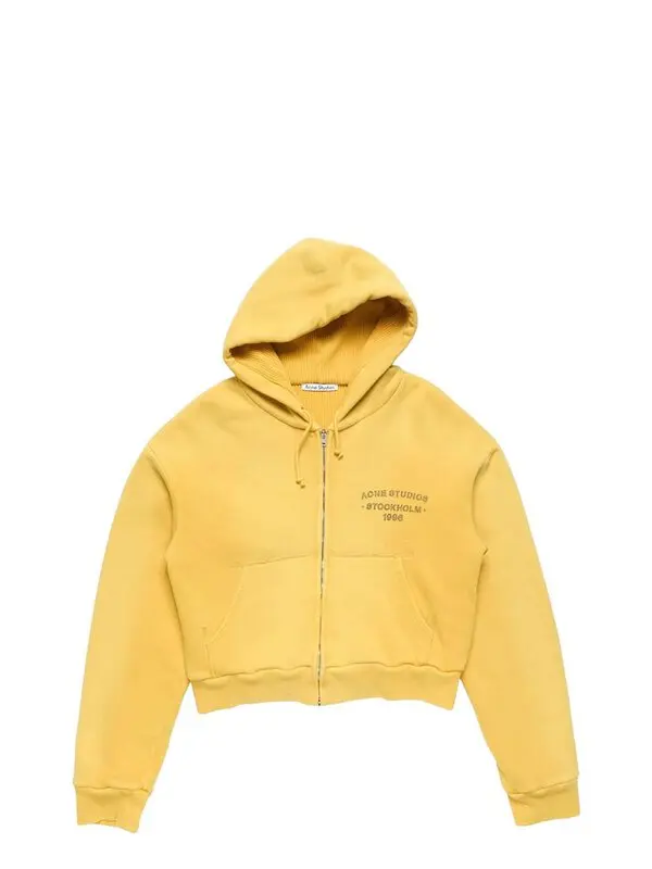 Acne Studios Sprayed Zip Hoodie Mustard - Yellow