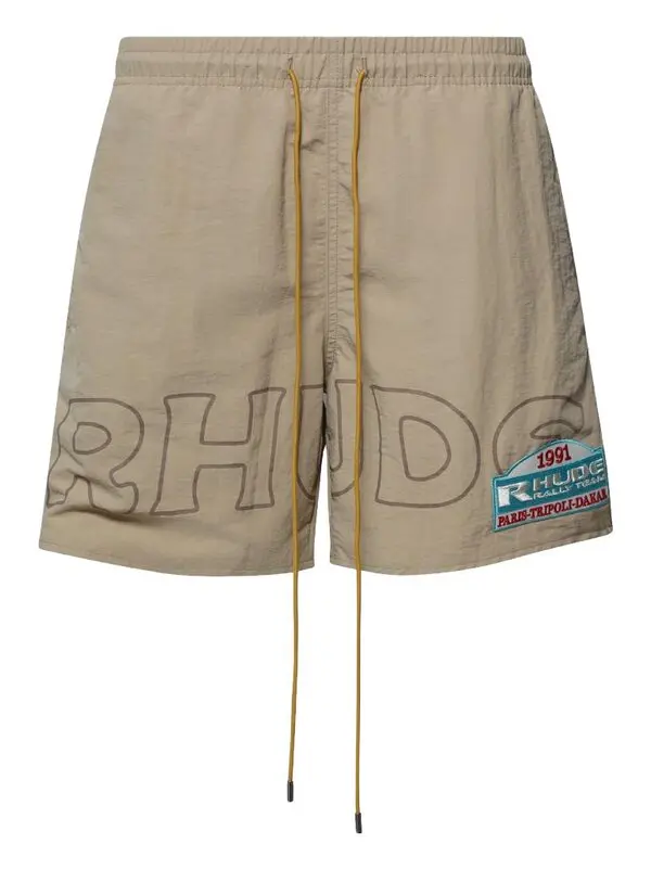 Rhude Tripoli Rally Team Shorts - Tan