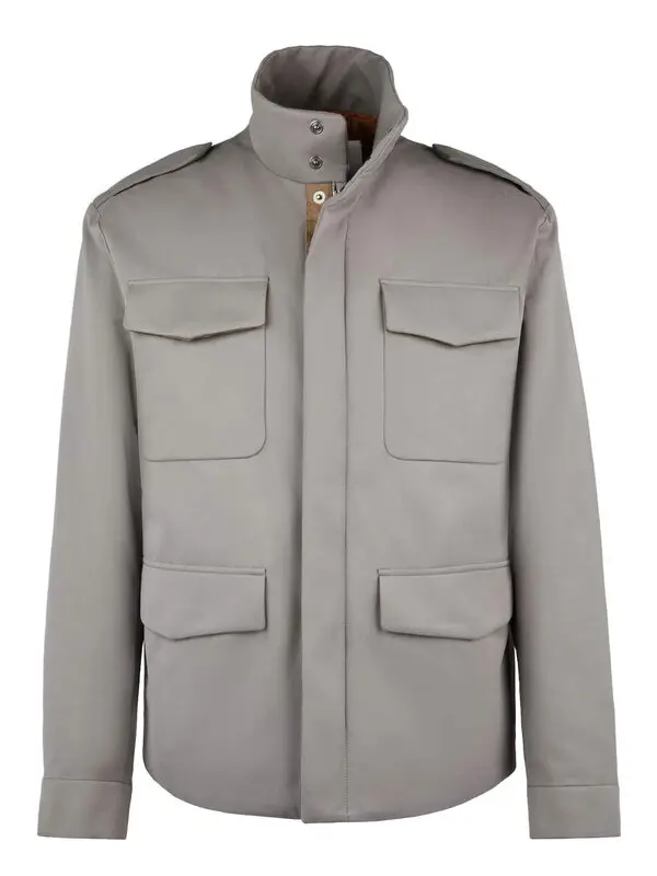 TOD'S Soft Touch Microfiber Field Jacket - Grey