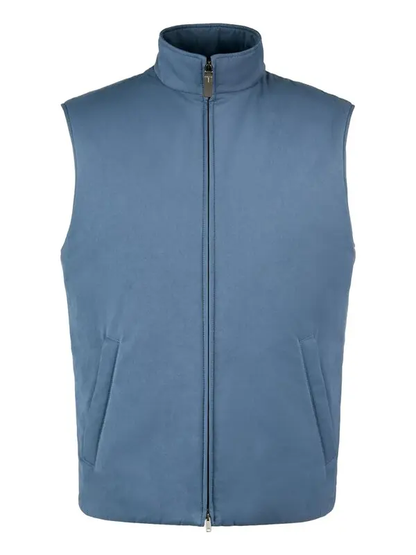 TOD'S Padded Microfiber Gilet - Blue