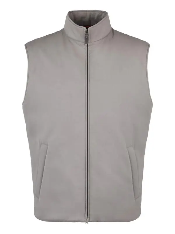 TOD'S Padded Microfiber Gilet - Grey