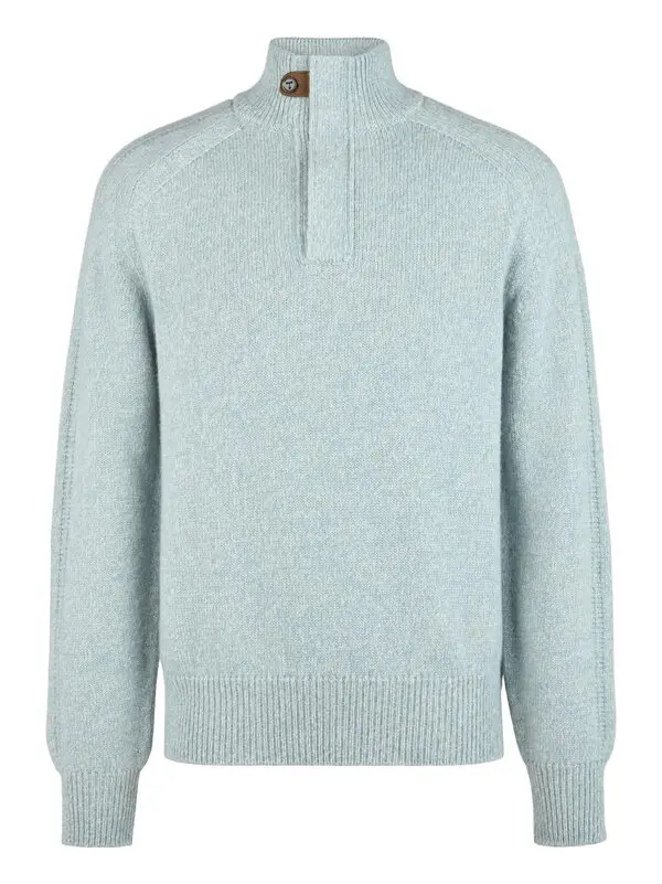 TOD'S Half-zip Cashmere Pullover - Light Blue