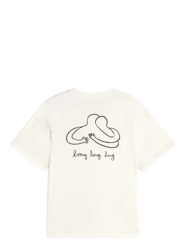 THINKING MU Hug Aaron Long T-shirt - White
