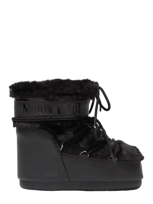 Moon Boot Mb Icon Low Faux Fur Boots - Black