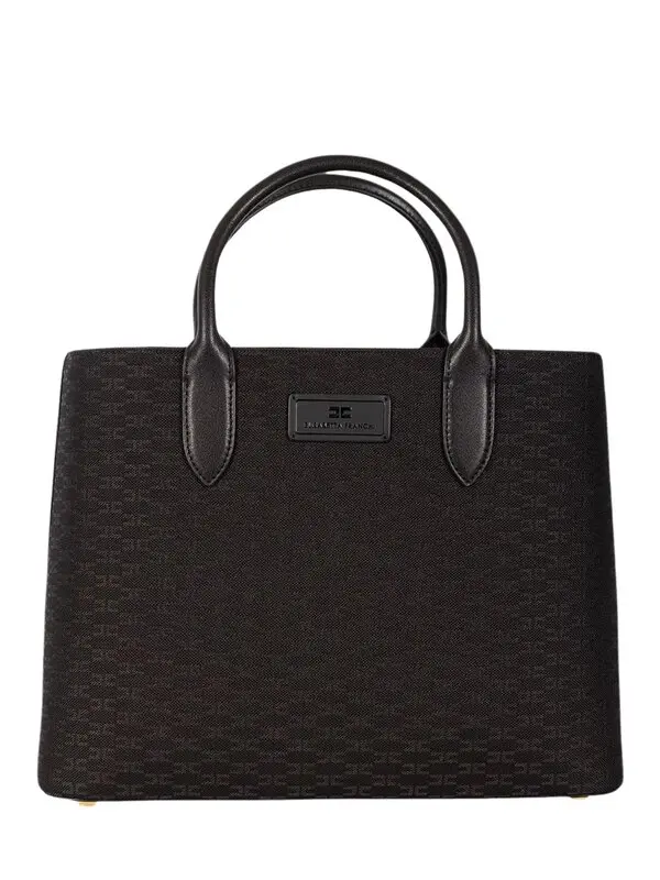 Elisabetta Franchi Woven Tote Bag - Black