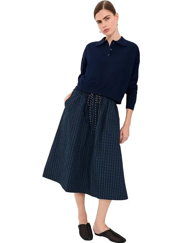 LE BOP Arlen Skirt - Black/blue Gingham