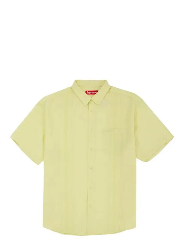 Supreme Pintuck Short Sleeve Shirt - Lime