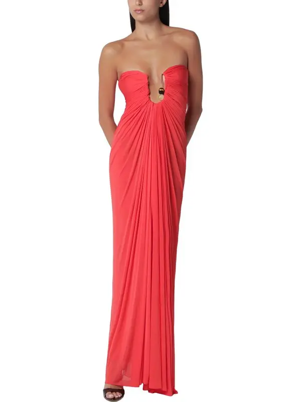 Christopher Esber Coral Long Jersey Dress - Orange