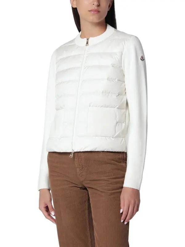 Moncler Padded Zip-up Cardigan - White