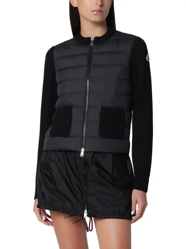 Moncler Padded Zip-up Cardigan - Black