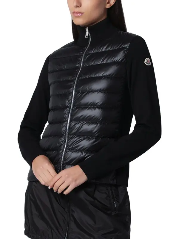 Moncler Padded Zip-up Cardigan - Black