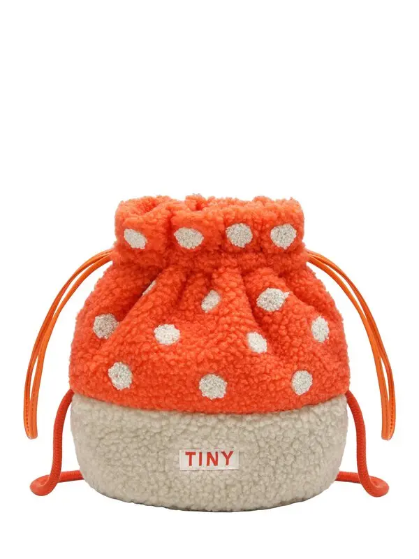 TINY COTTONS Mushroom-shaped Bucket Bag With Drawstring - Red