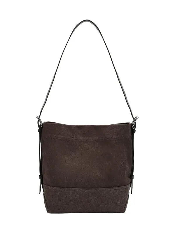 LEMAIRE Small Cotton Canvas Tote Bag - Brown