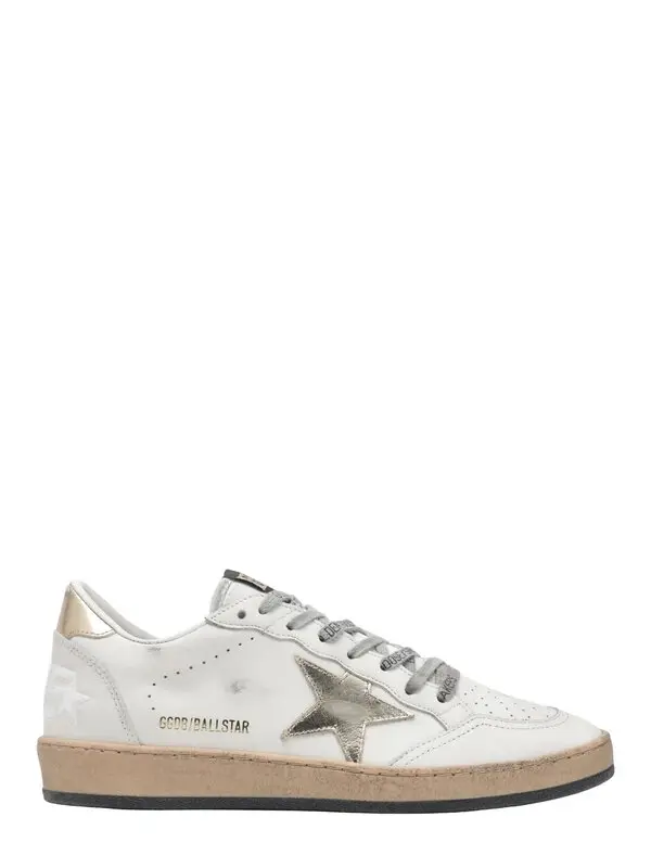 GOLDEN GOOSE Ball Star Leather Sneakers - White