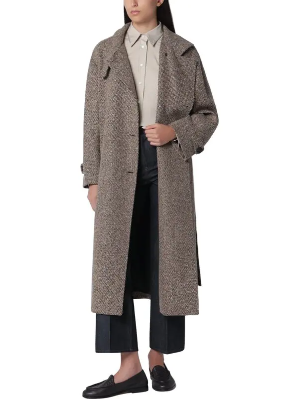 Brunello Cucinelli Sparkling Virgin Wool Coat - Brown