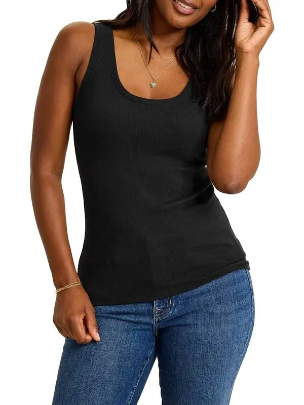 Tommy Bahama Rib Tank Top - Black