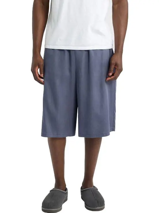 ELWOOD Vintage Wash Twill Basketball Shorts - Blue