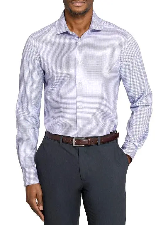 W.R.K Slim Fit Check Reworked Button-up Shirt - White/purple
