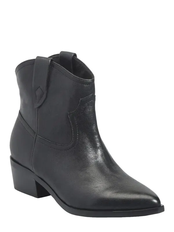 SOFFT Cambridge Floral Print Western Ankle Boots - Black