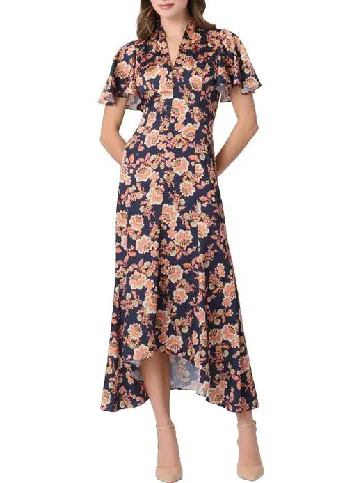 Shoshanna Apollo Floral Cinnie Dress - Navy Multi