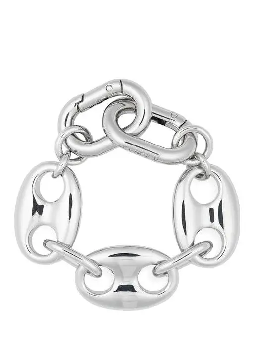Clare V. Mariner Chain Top Handle - Silver