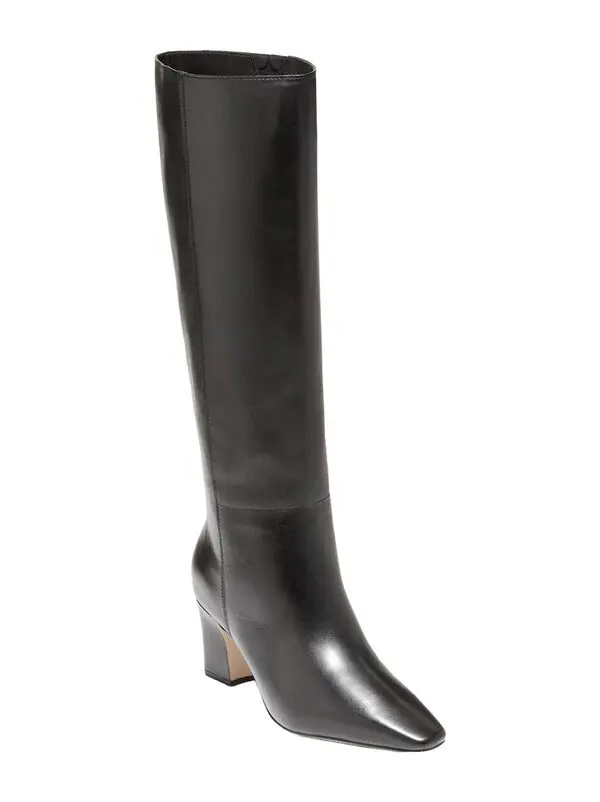 Cole Haan Blanche Knee High Boots - Black Leather