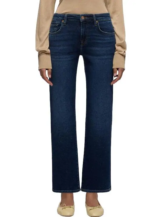 7 For All Mankind Calie Ankle Straight Leg Jeans - Blue Vibe