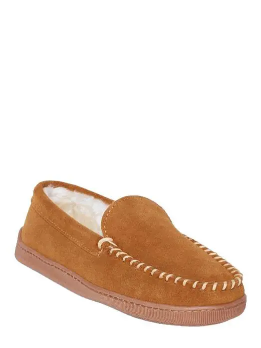 Minnetonka Pile Lined Hardsole Venetian Slipper - Brown